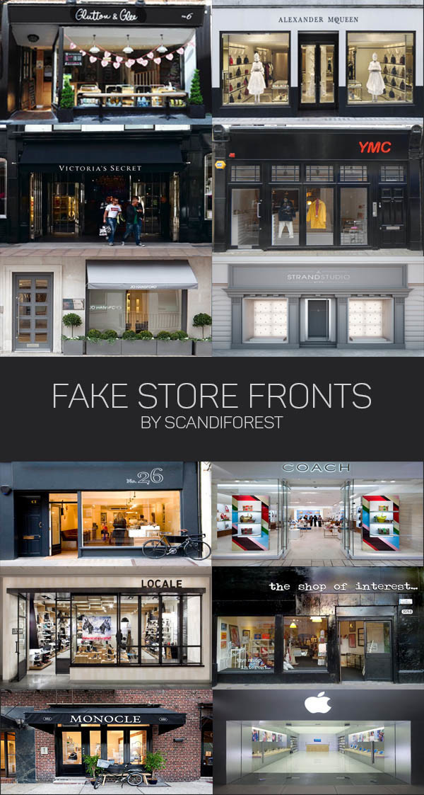 Fake Store Fronts recolour by ScandiForest by simsday - SimsDay