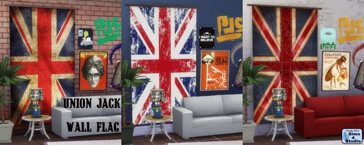 Union Jack wall flag at by orangemittens by simsday - SimsDay