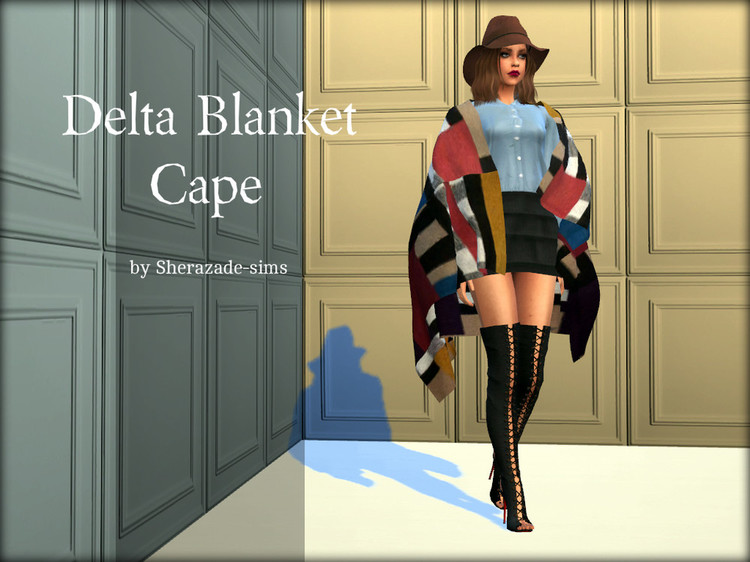 3t4 Delta Blanket Cape by simsday - SimsDay