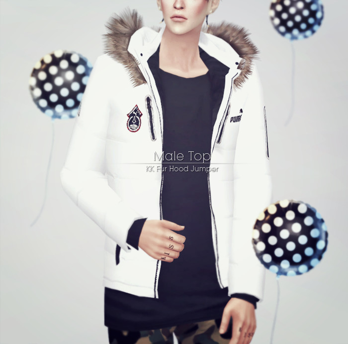 TS4 KK Fur Hood Jumper 10Set by simsday - SimsDay