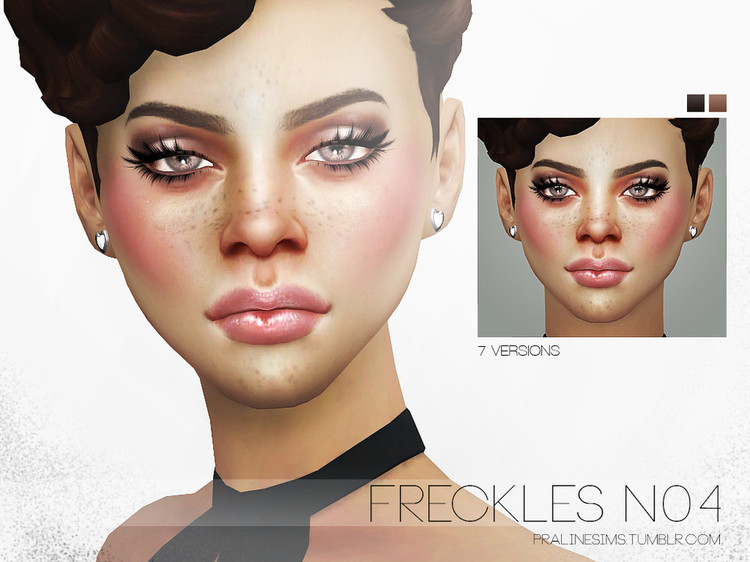 Realistic freckles in 7 placement versions. All come in 2 colors (dark ...