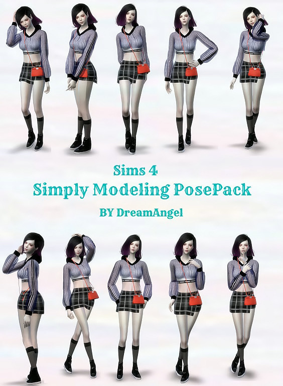 Simply Modeling Pose Pack by DreamAngel - SimsDay