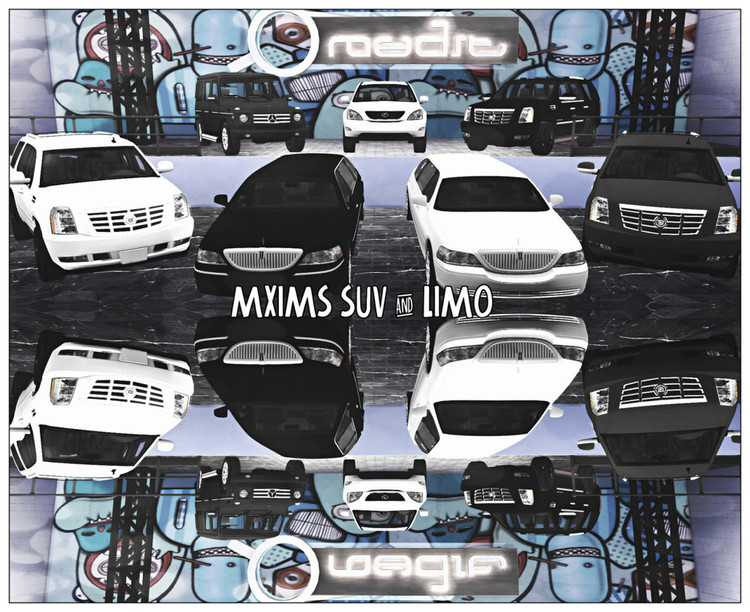 Fresh-Prince’s SUV and Limousine by simsday - SimsDay