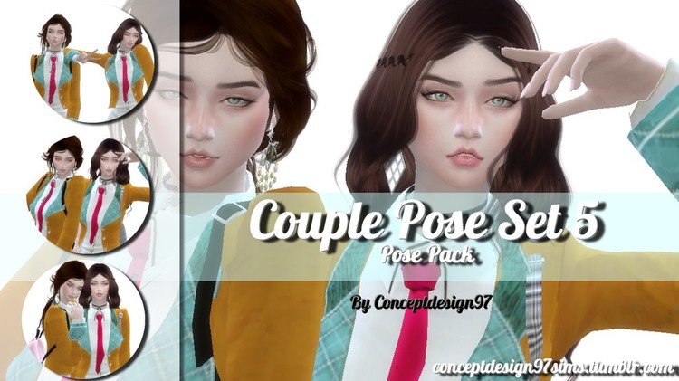 Couple Pose Set 5 - Pose Pack version by conceptdesign97 - SimsDay