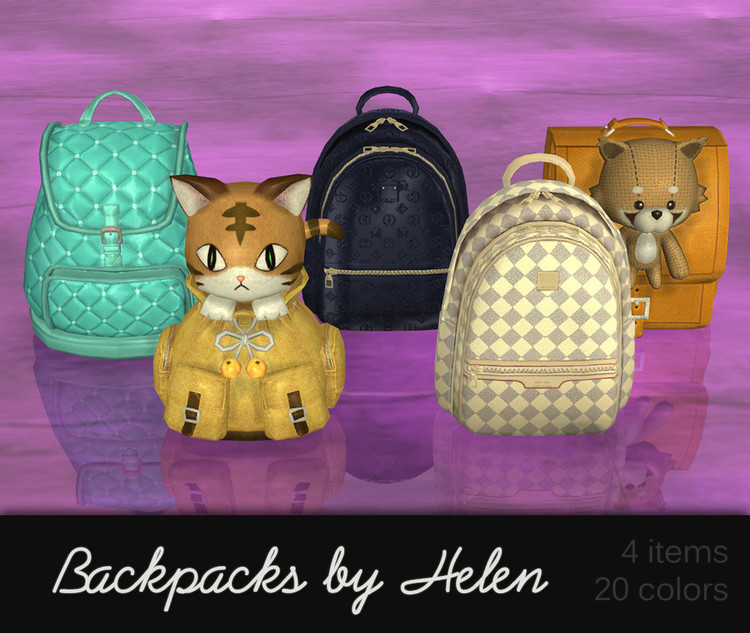 TS4 Backpacks by simsday - SimsDay